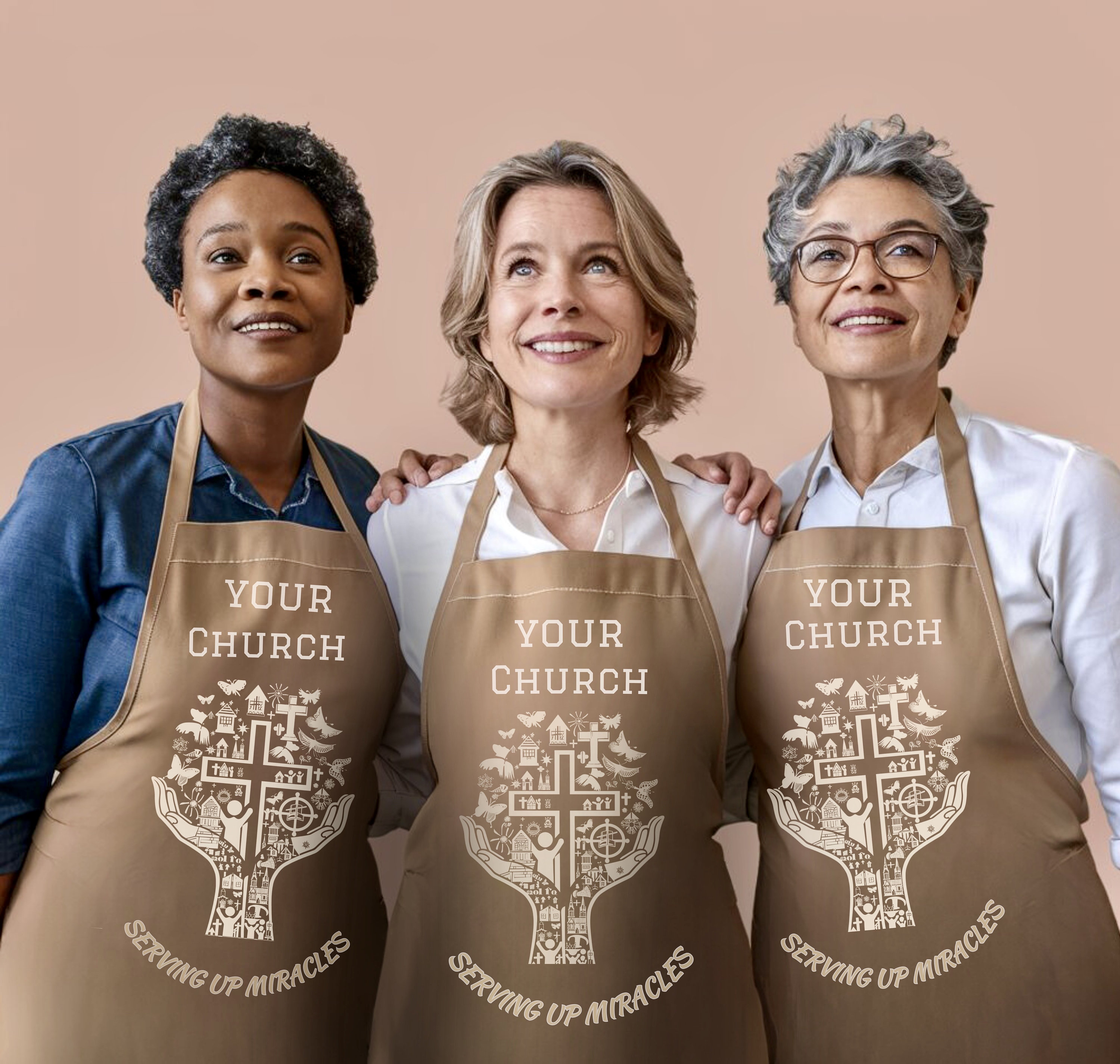 Christian Gift Idea Personalized Church Apron Christian Catholic Women ...