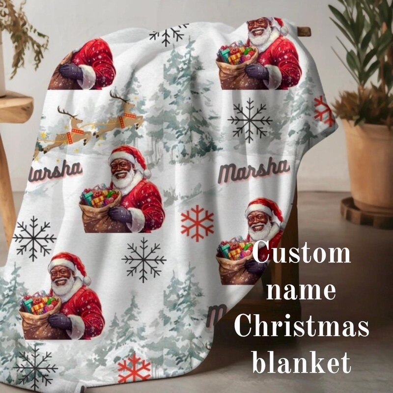 Black Santa Svg - Etsy