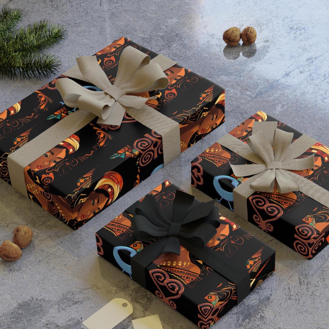 African American Wrapping Papers, Black Culture Gift Wrap, Afrocentric ...