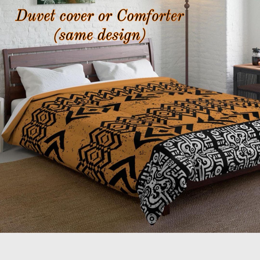African Design Symbols Bedding Comforter Duvet Cover, Home Decor ...