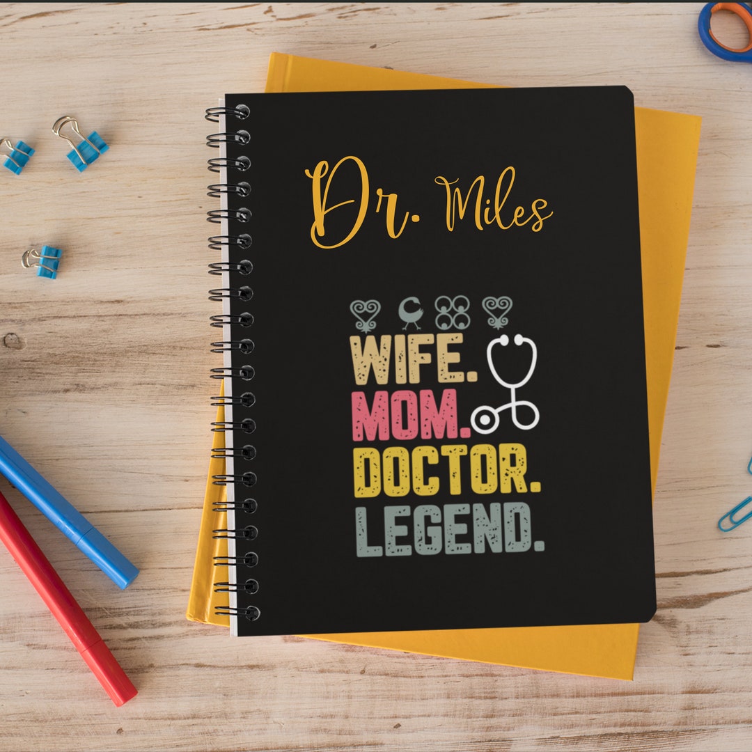 Doctors Gift Spiral Notebook Custom Notebook Unique Notebook Cover ...