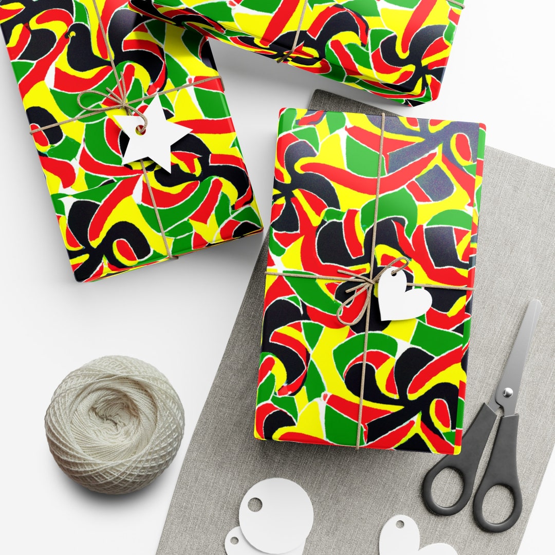 Colorful Wrapping Paper Roll African Design Gift Wrap Unique - Etsy