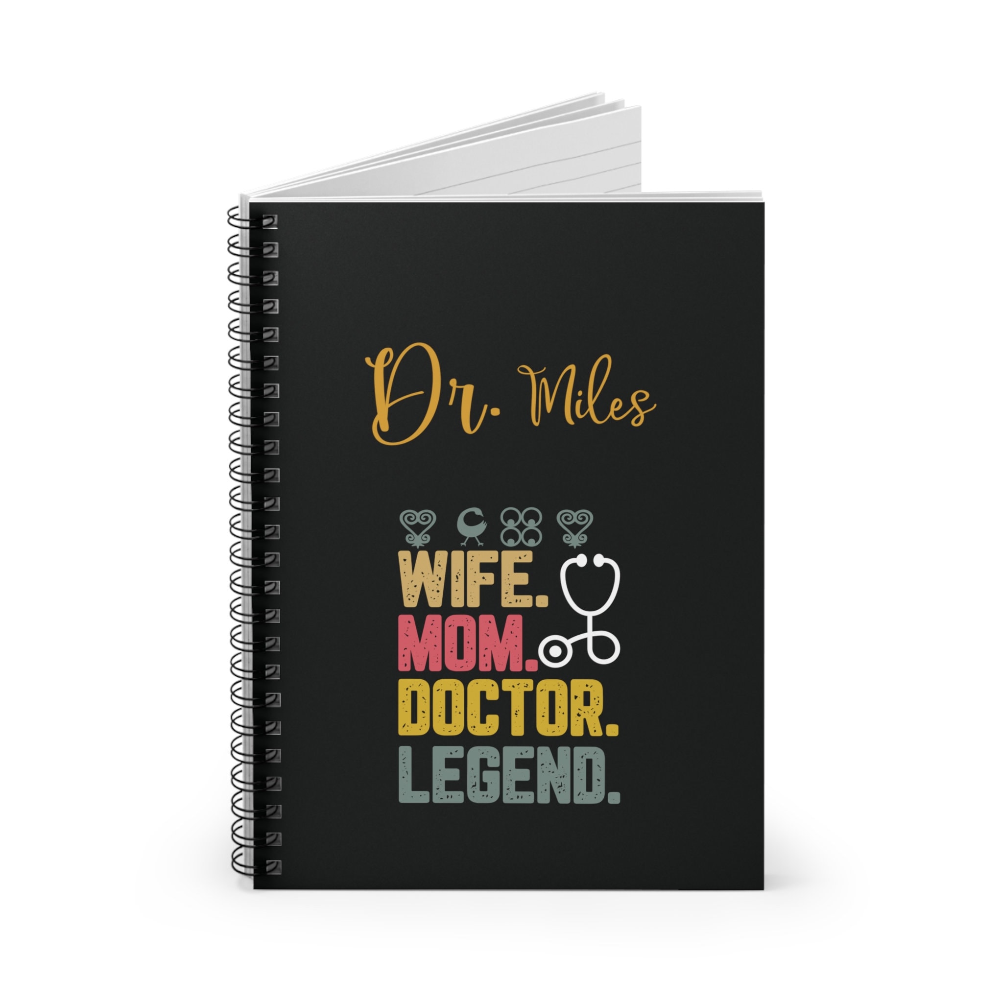 Doctors Gift Spiral Notebook Custom Notebook Unique Notebook Cover ...