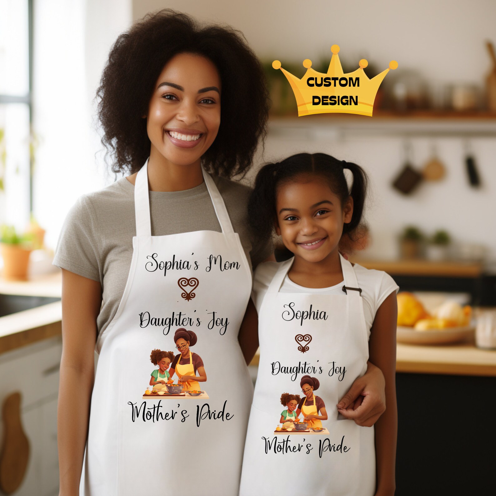 Mother's Day Lilac Apron Custom Grandma Apron Gift Mum and Daughter ...