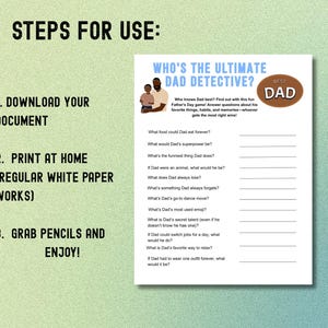 Fathers Day Bundle Printable Dad Game Icebreaker Church Activity Packet ...