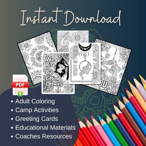 Aerial Arts Coloring Page for Adults, Teens, Circus, Aerial Rope ...