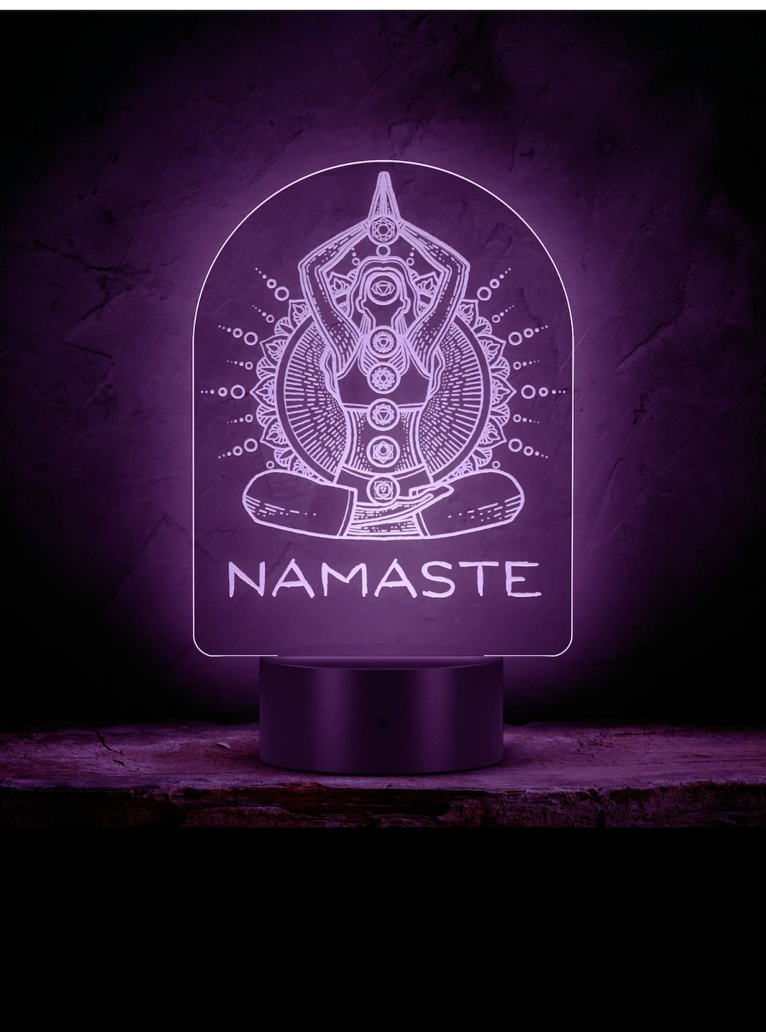 Personalized LED Chakra Light, Unique Gifts for Yogis, Moms, Friends ...