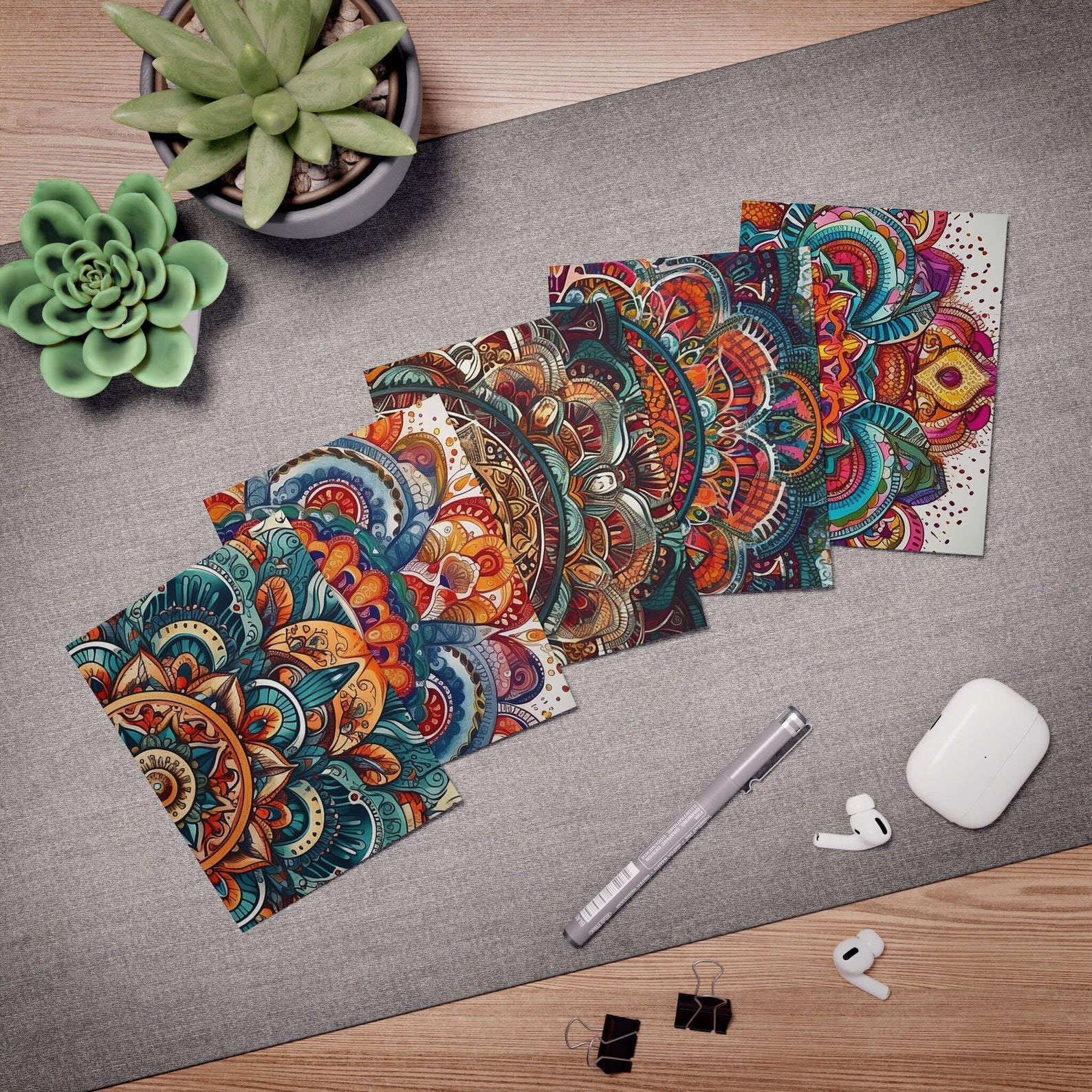 Greeting Cards With Vibrant Mandala Designs | 5 Unique Enchanting ...