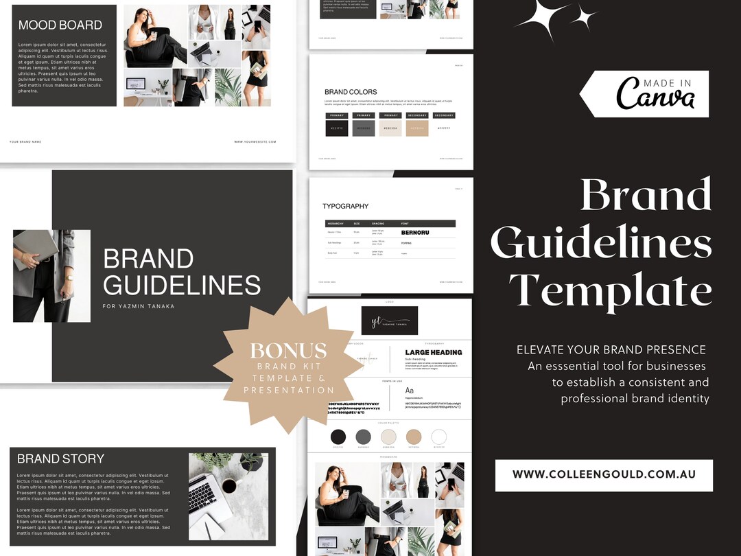 Brand Guidelines Canva Template | Brand Style Guide | Branding Kit ...