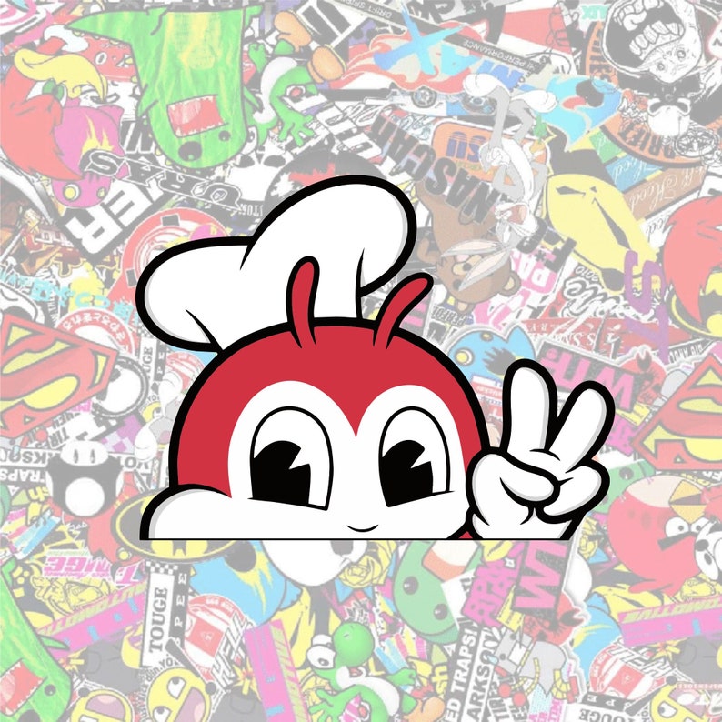 Jollibee Peace Peeker Peeking Fast Food Memes Car Decals - Etsy