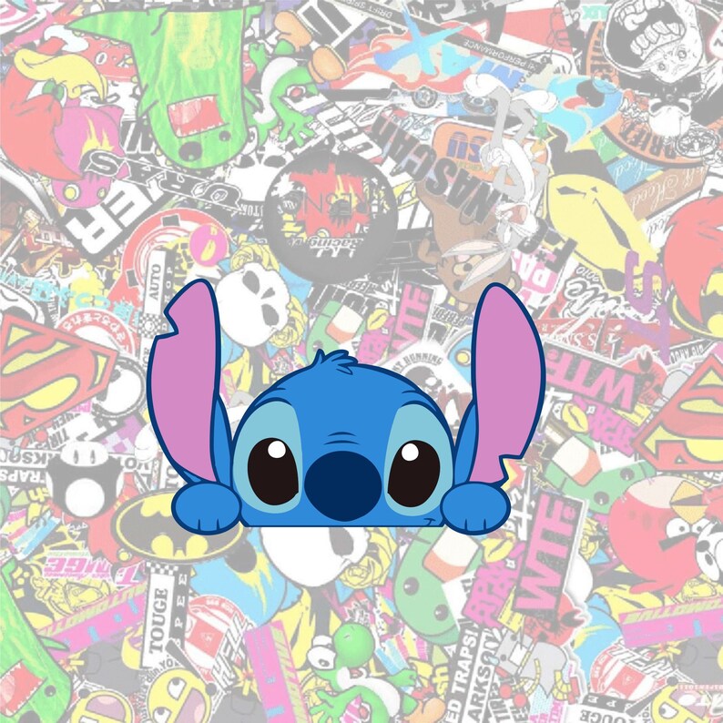 Stitch Peeker Peeking Lilo and Stitch Disney Classic Cartoon Car Decals ...