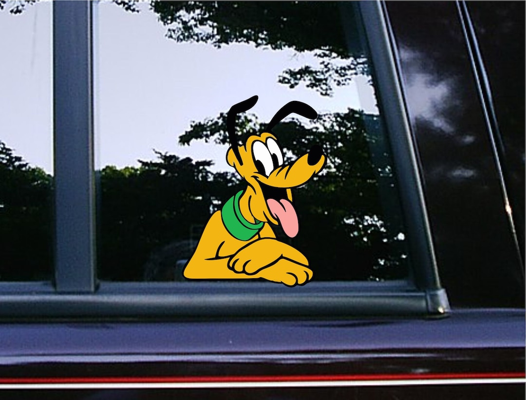 Pluto the Dog Peeker Peeking Classic Characters Disney Cartoon Car ...