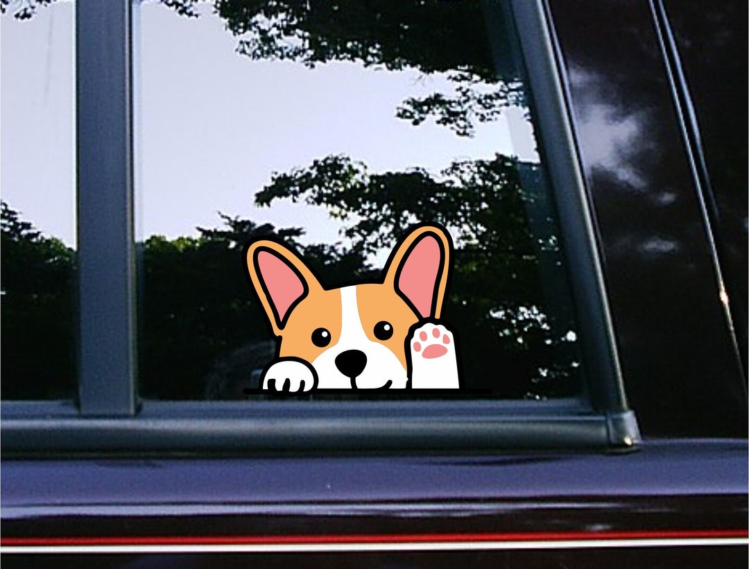 Cute Corgi Peeker Peeking Car Decals Dog Stickers Puppy Decals Laptop ...