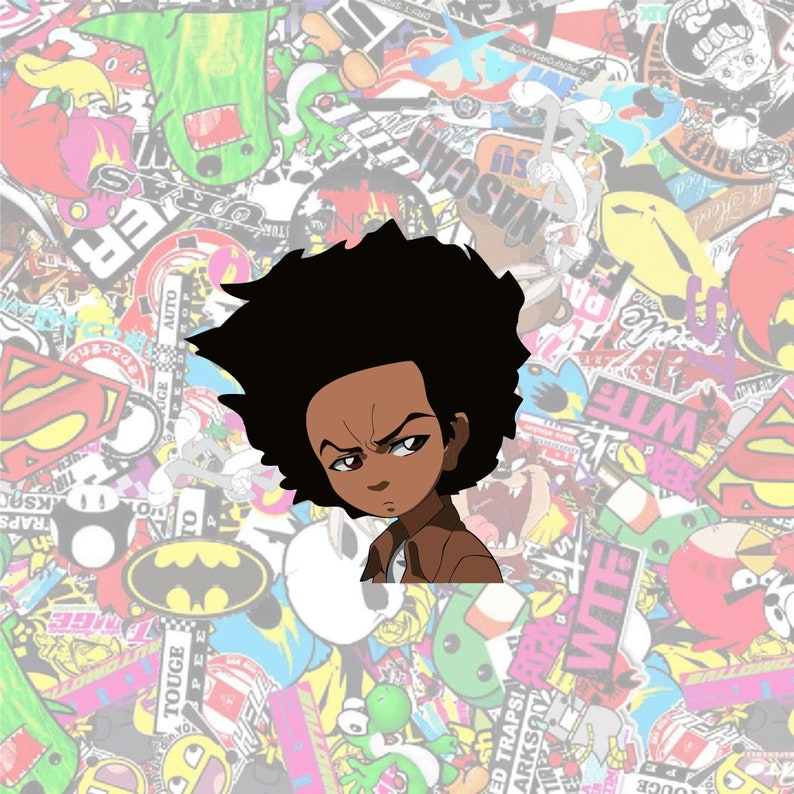 Huey Freeman Peeker Peeking the Boondocks Syndicate Car Decals Cartoon ...