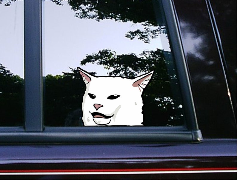 Confused Cat Meme Peeker Peeking Car Decals Funny Stickers Kitty ...