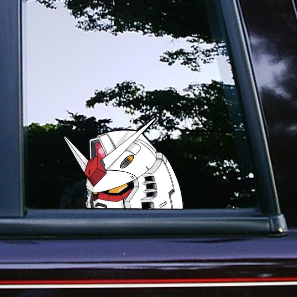 Gundam Car Peeker Sticker - Etsy
