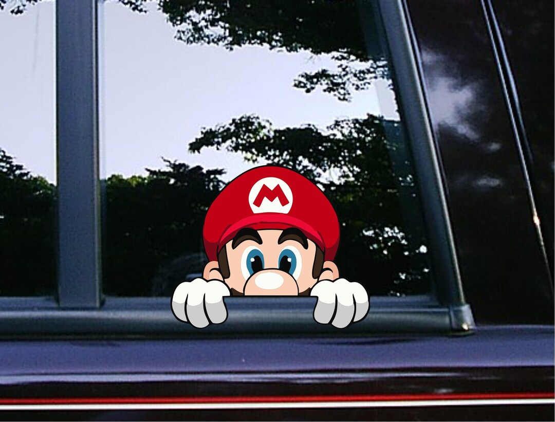 Mario Peeking Peeker Games Super Mario Bros. Car Decals Anime-anime ...