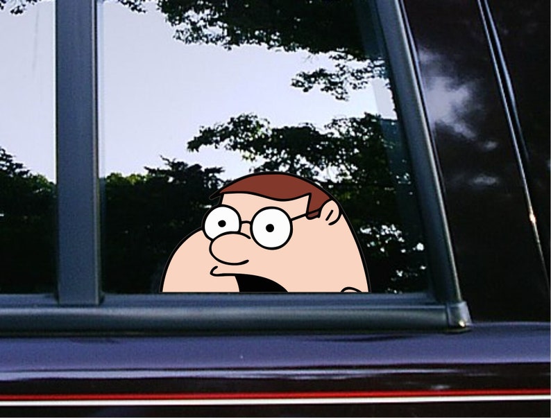 Peter Griffin Peeker Peeking Family Guy Car Decals Cartoon Memes Custom ...