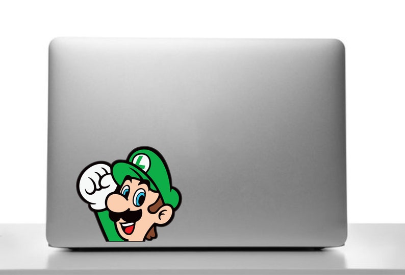 Luigi Peeker Peeking Super Mario Bros Vide Game Characters Car Decals ...