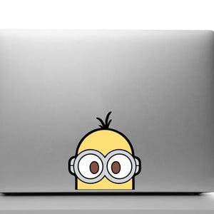 Minion Peek Peeker Peeking Cartoon Cute Characters Car Decals Laptop ...