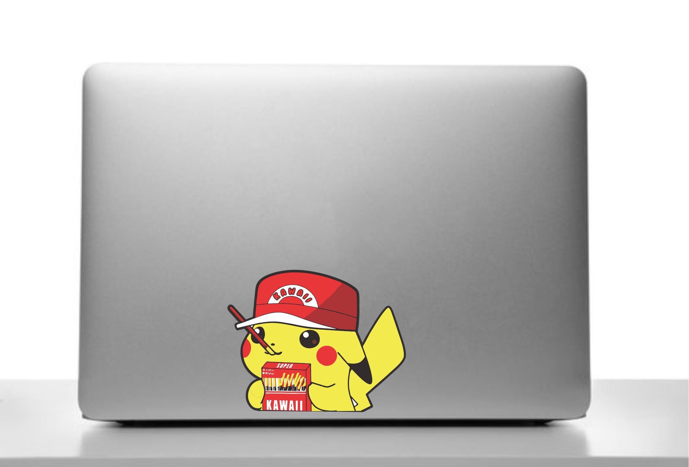 Kawaii Pikachu Eating Peeker Peeking Pokemon Car Decals Laptop Custom ...