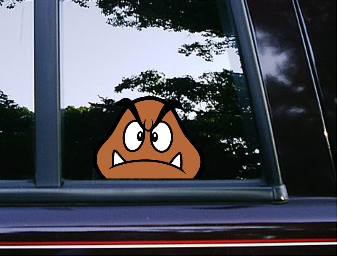Goomba Peeking Peeker Games Super Mario Bros. Car Decals Enemy ...