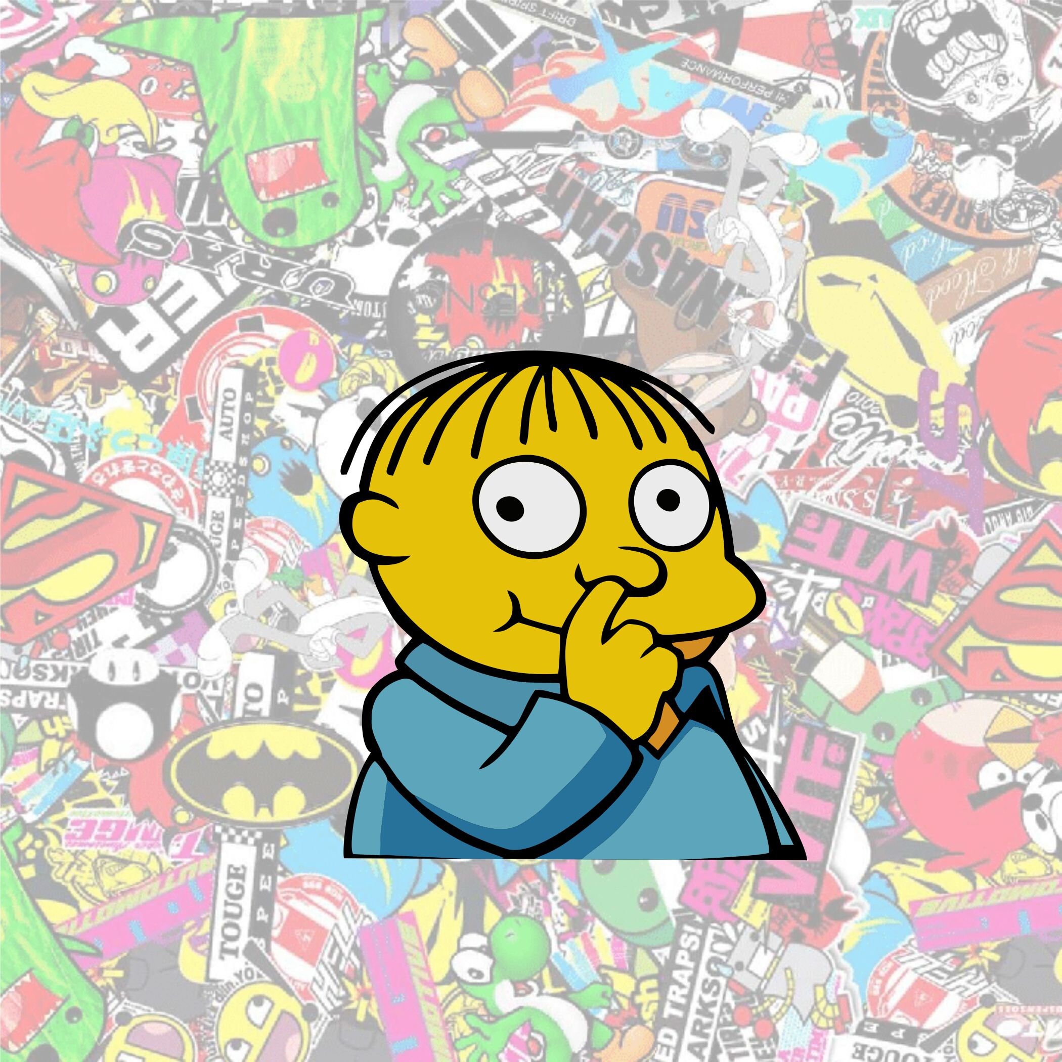 Ralph Wiggum Simpson Peeker Peeking Car Decals the Simpsons Pop Culture ...