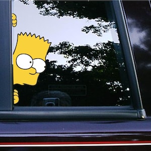 Bart Simpson Side Peeker Peeking Car Decals the Simpsons Pop Culture ...