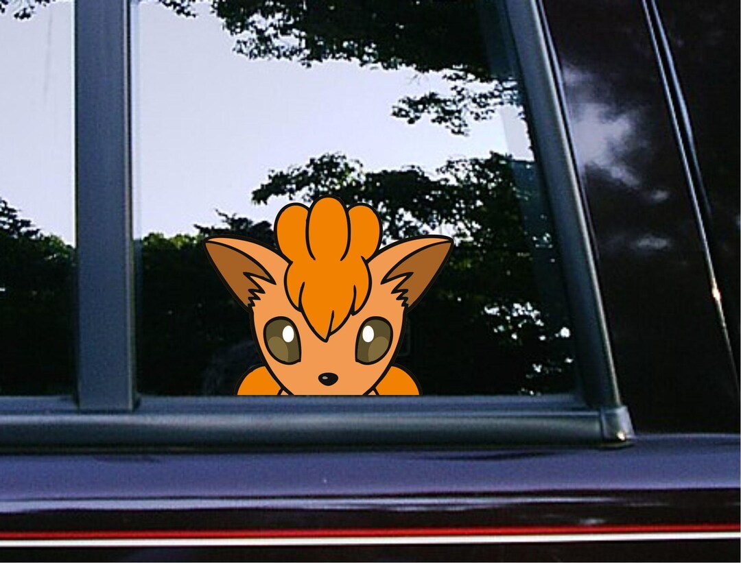 Vulpix Peeker Peeking Pokemon Cute Fox Car Decals iPhone Custom ...