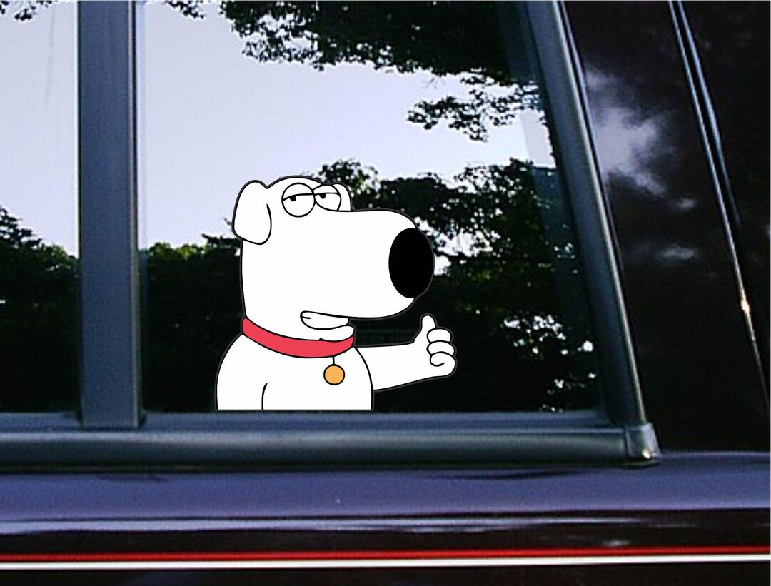 Brian Griffin Thumbs up Peeker Peeking Family Guy Car Decals Cartoon ...