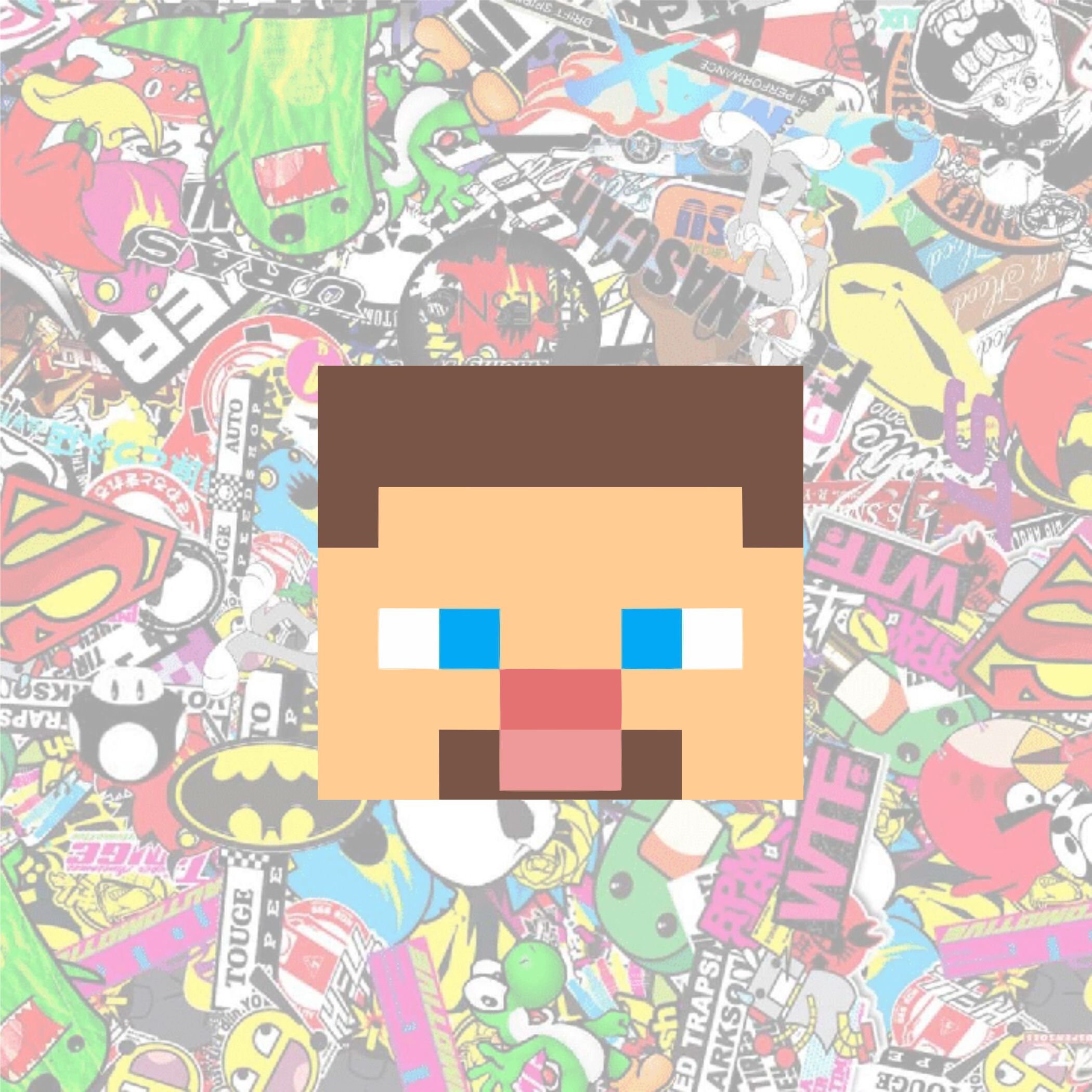 Steve Peeker Peeking Car Decals Minecraft Video Game Character Laptop ...