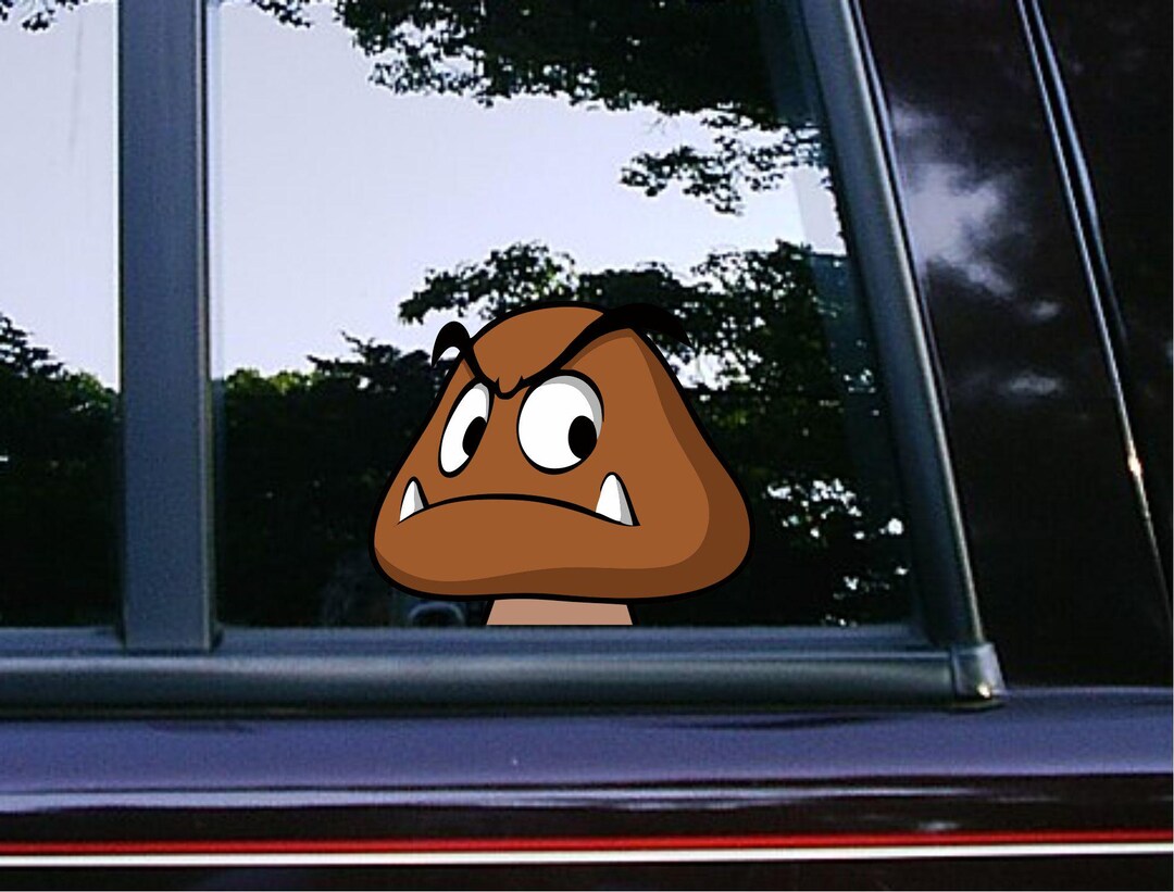 Curious Goomba Peeking Peeker Video Games Super Mario Bros Car Decals ...