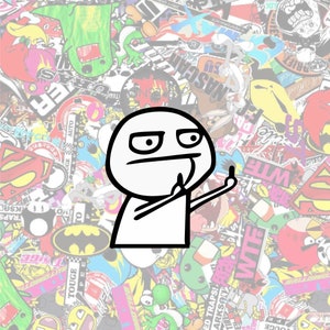 Stick Man Middle Finger Meme Peeker Peeking Car Decals Funny Stickers ...