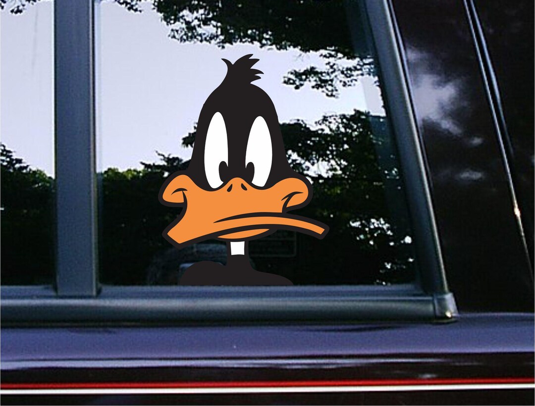 Daffy Duck Peeker Peeking Car Decals Pop Culture Android Helmet Tablet ...