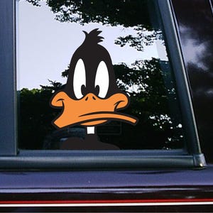 Daffy Duck Peeker Peeking Car Decals Pop Culture Android Helmet Tablet ...