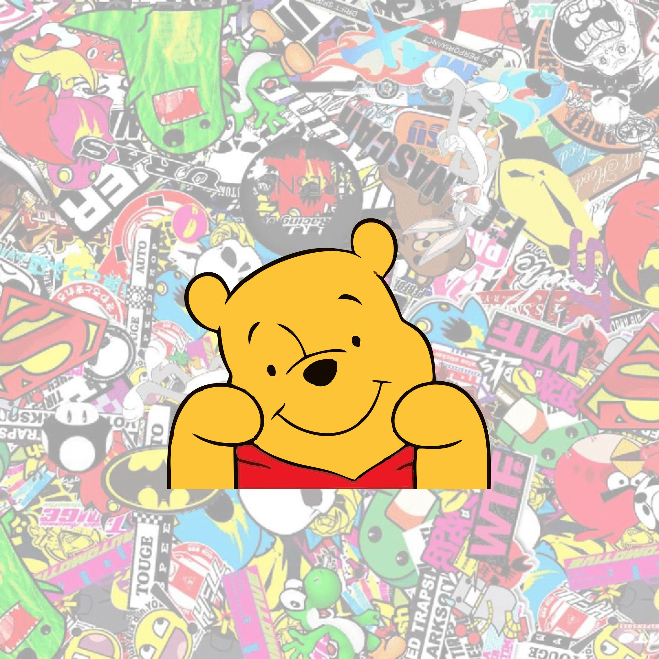 Winnie the Pooh Posing Peeker Peeking Cute Bear Disney Classic Cartoon ...