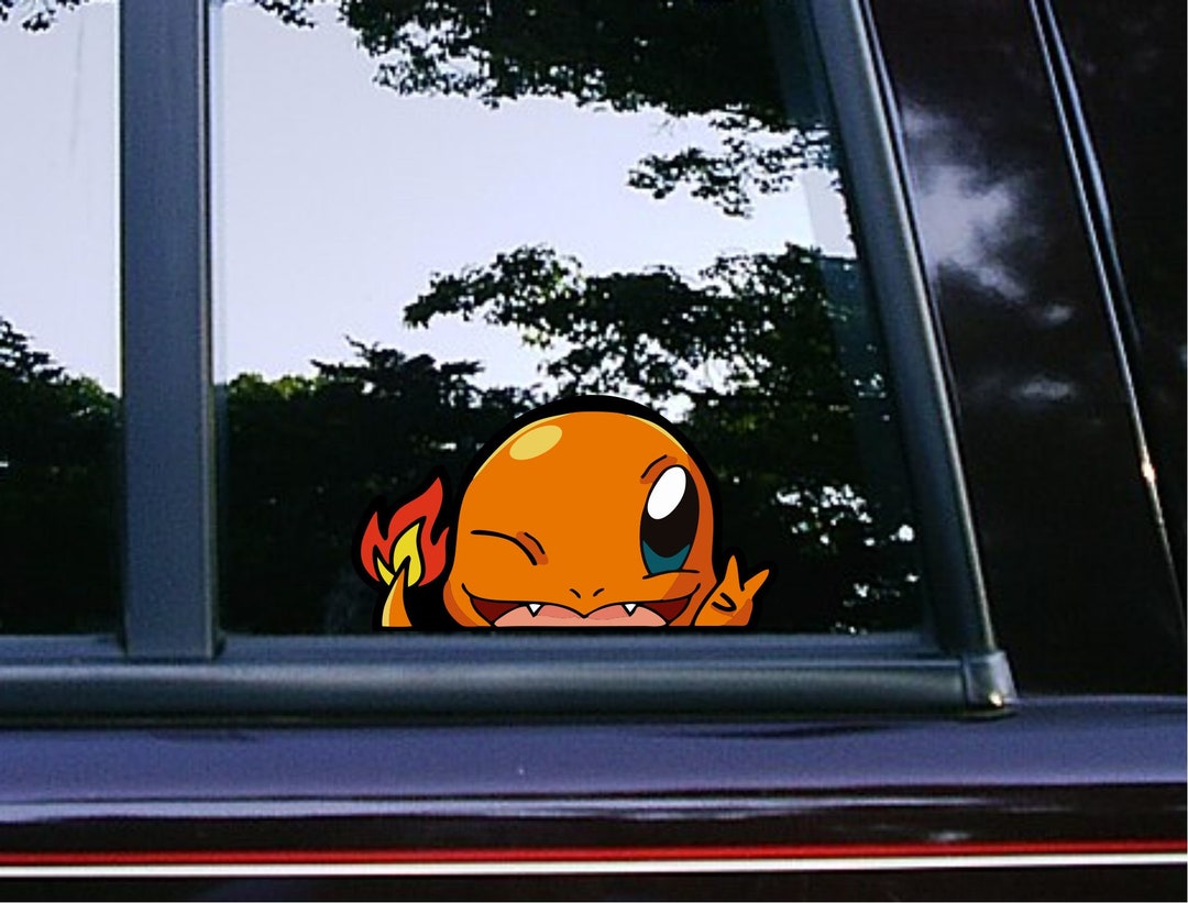Charmander Peace Peeker Peeking Pokemon Custom Stickers Car Decals ...