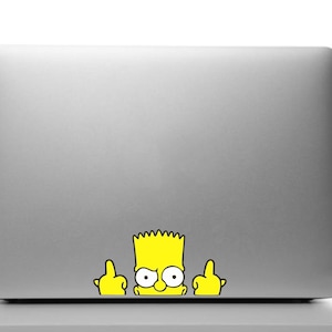 Bart Simpson Middle Finger Peeker Peeking Car Decals the Simpsons Pop ...