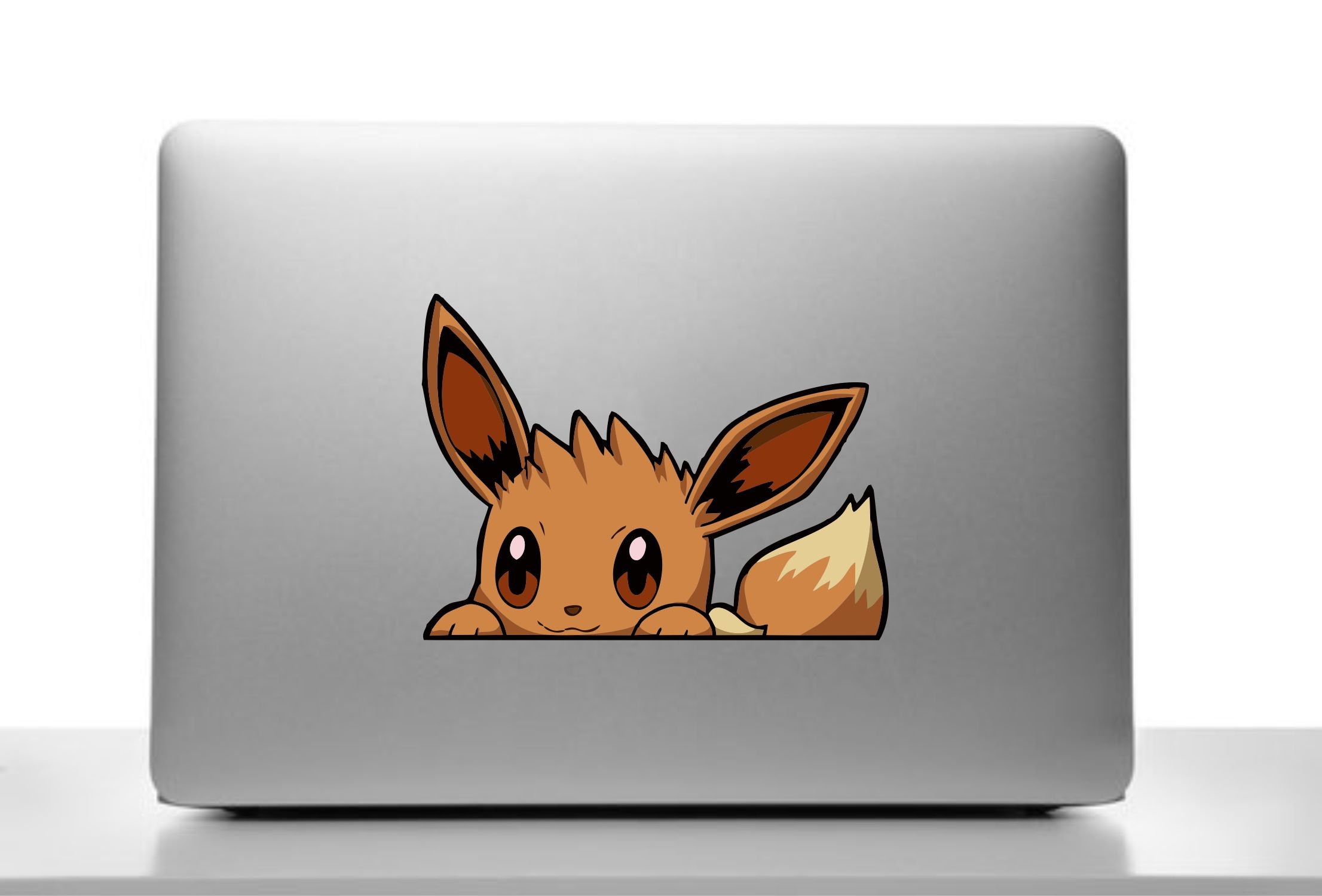 Eevee Peeker Peeking Pokemon Cute Fox Characters Car Decals MacBook ...