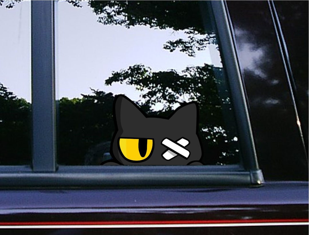 Unlucky Cat Peeker Peeking Car Decals Funny Stickers Kitty Stickers ...