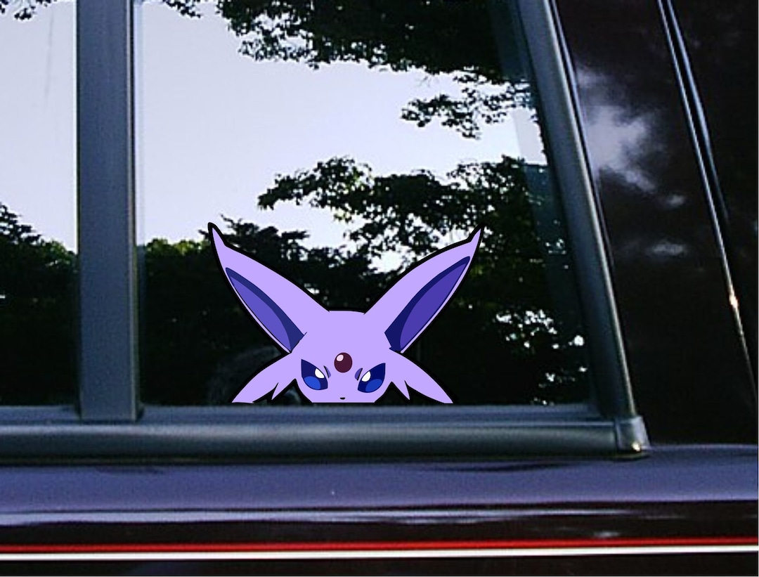 Espeon Peeker Peeking Pokemon Eevee Evolutions Car Decals MacBook ...