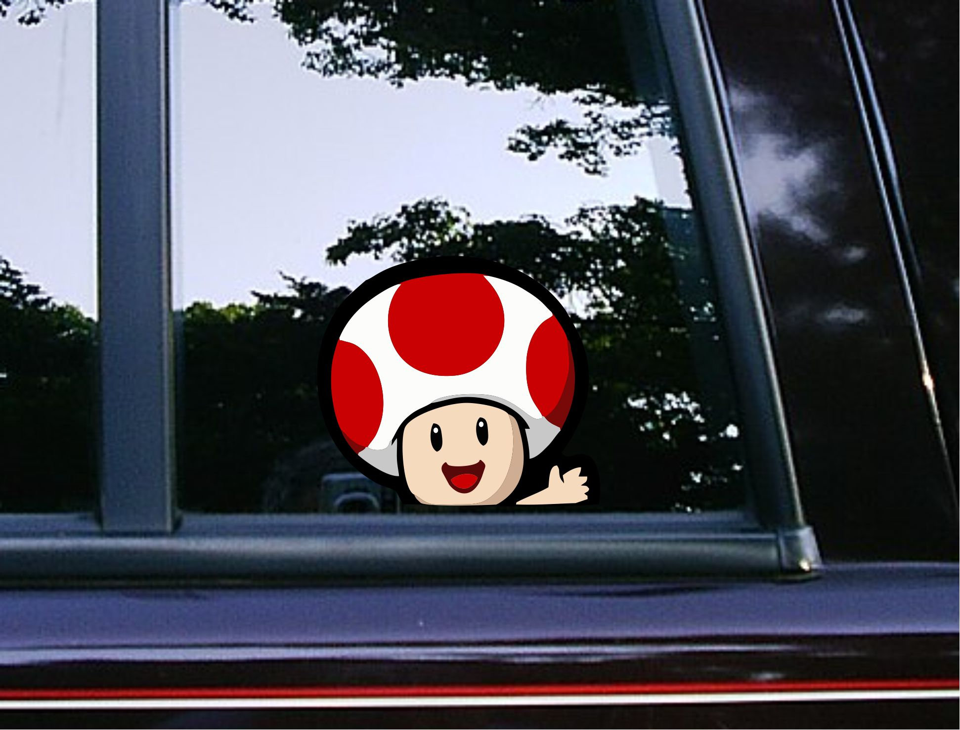 Toad Peeking Peeker Video Games Super Mario Bros Car Decals Mushroom ...