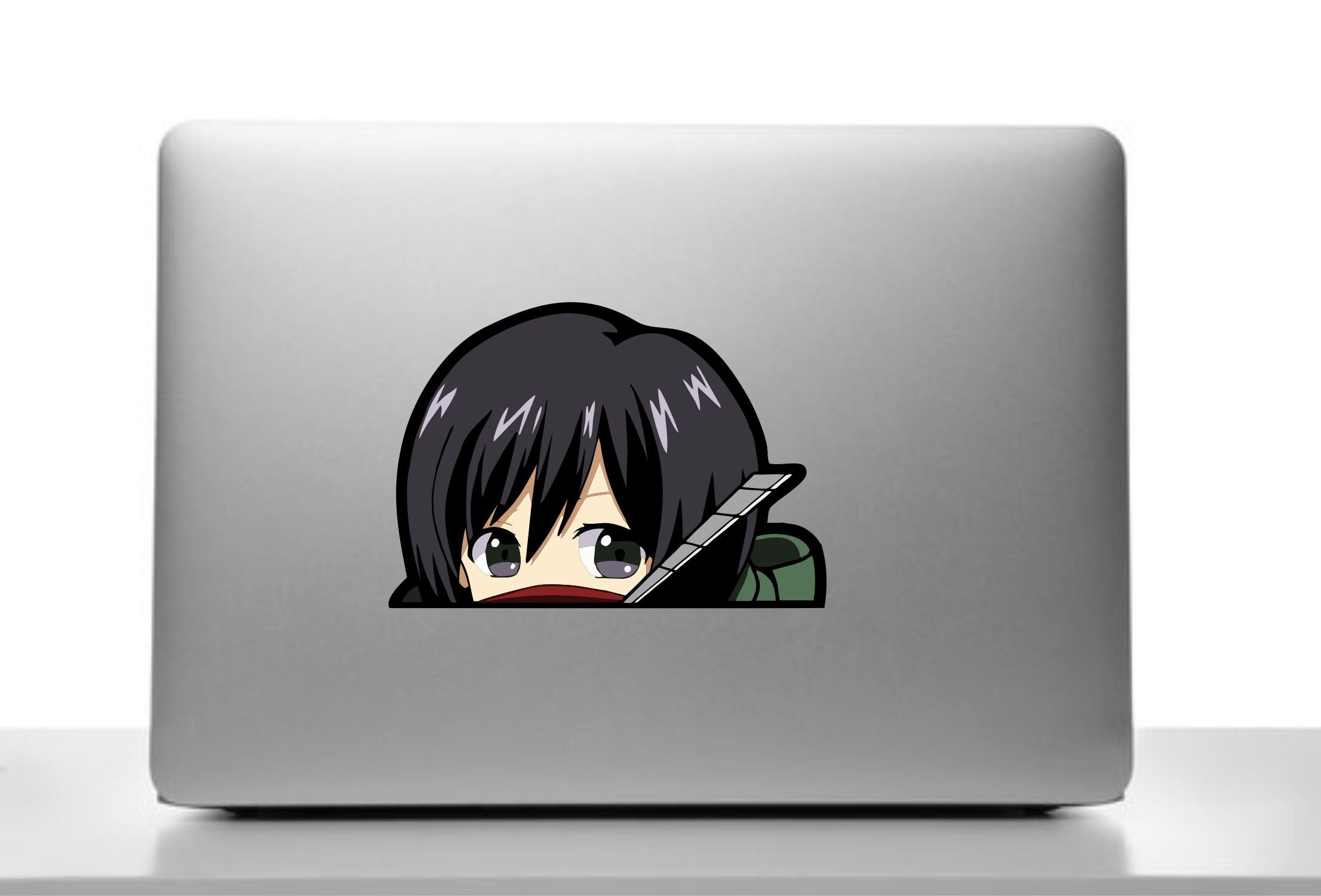 Mikasa Peeker Peeking Anime Characters Manga Books Car Decals ...