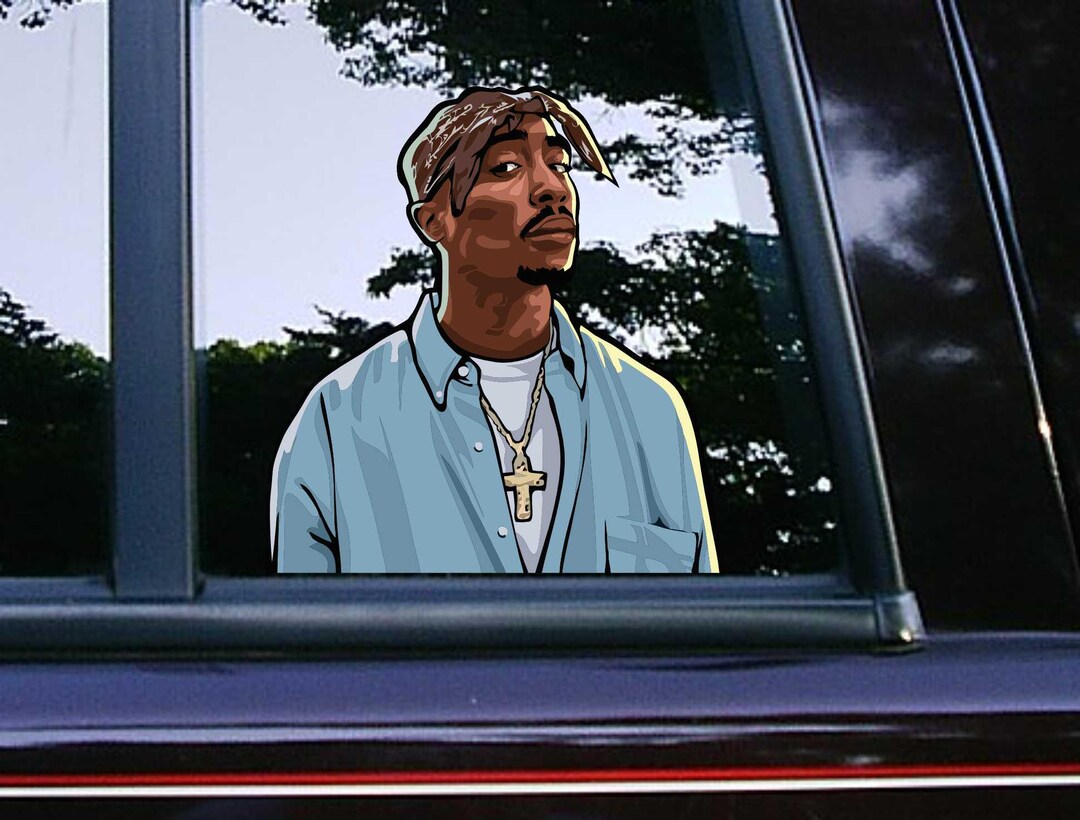 Tupac 2pac Peeker Peeking Sticker Rap Artist Pop Music Car Decals ...