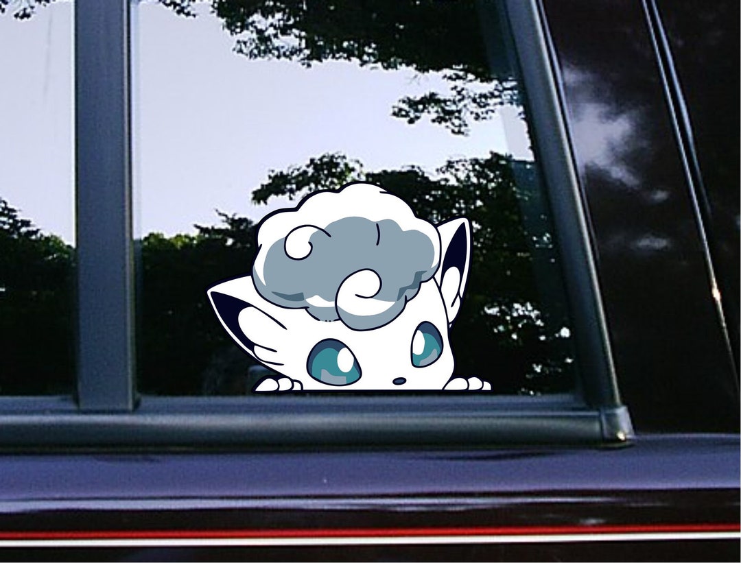 Alolan Vulpix Peeker Peeking Pokemon Cute Fox Car Decals iPhone Custom ...