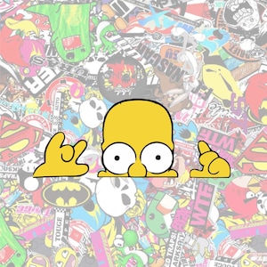 Homer Simpson Hands Peeker Peeking Car Decals the Simpsons Pop Culture ...