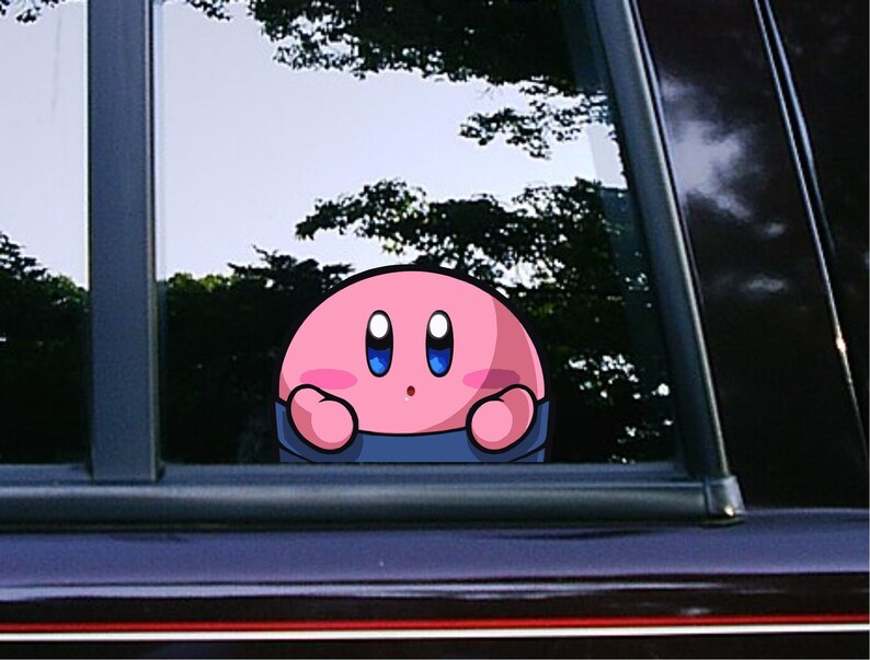 Cute Kirby Peeker Peeking Car Decals Video Game Stickers Nintendo ...
