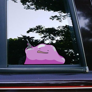 Ditto With Gun Peeker Peeking Pokemon Car Decals Memes Custom Stickers ...