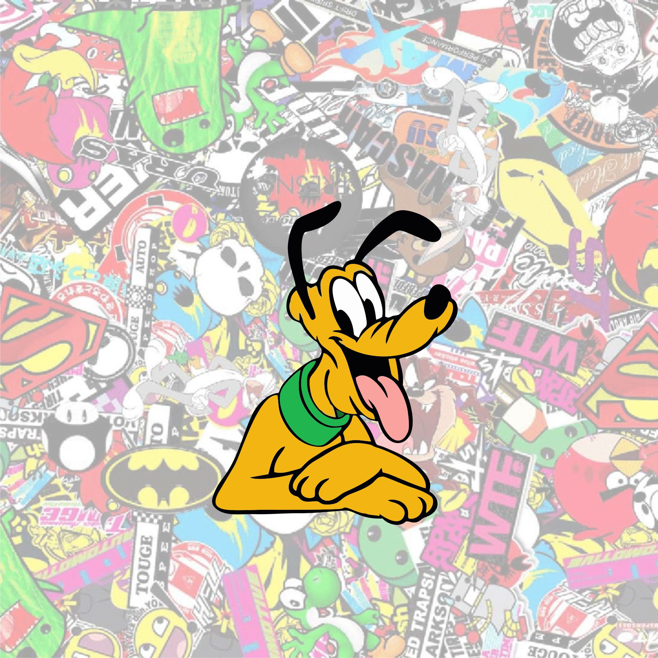 Pluto the Dog Peeker Peeking Classic Characters Disney Cartoon Car ...