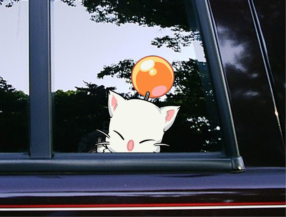 Moogle Peeker Peeking Final Fantasy RPG Characters Car Decals MacBook ...
